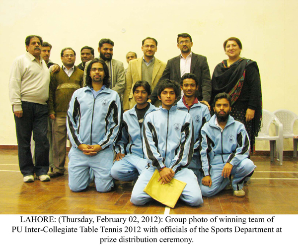 PUTD wins Inter-Collegiate Table Tennis 2012 - Sports : University of ...