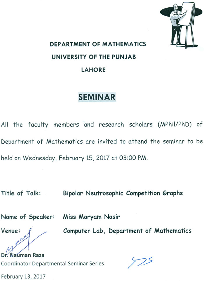 Weekly Seminar will be held on Wednesday, February - News Updates ...