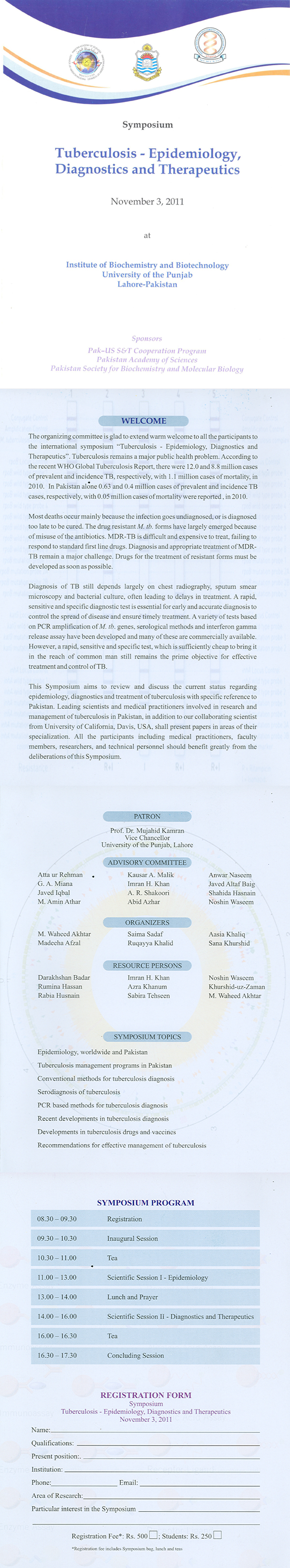 Symposium on Tuberculosis-Epidemiology, Diagnostic - Press Release ...