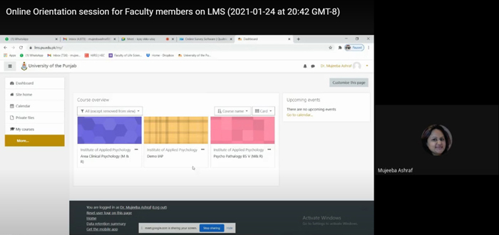 An Online Orientation session for Faculty members of Institute of ...