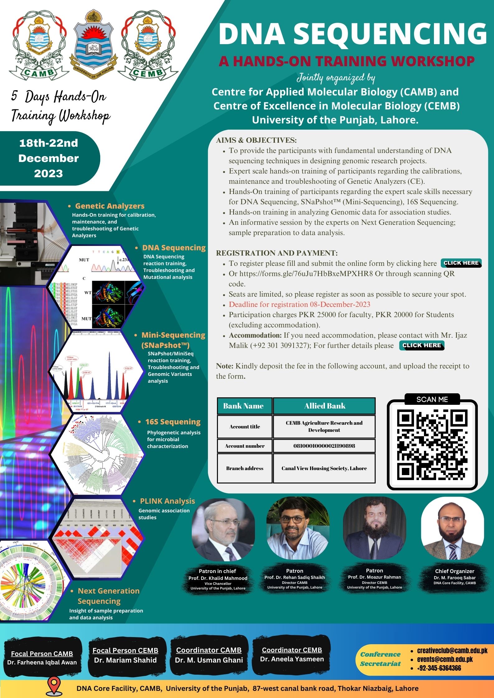 5 Days Hands-On Training Workshop (DNA Sequencing) - News Updates ...